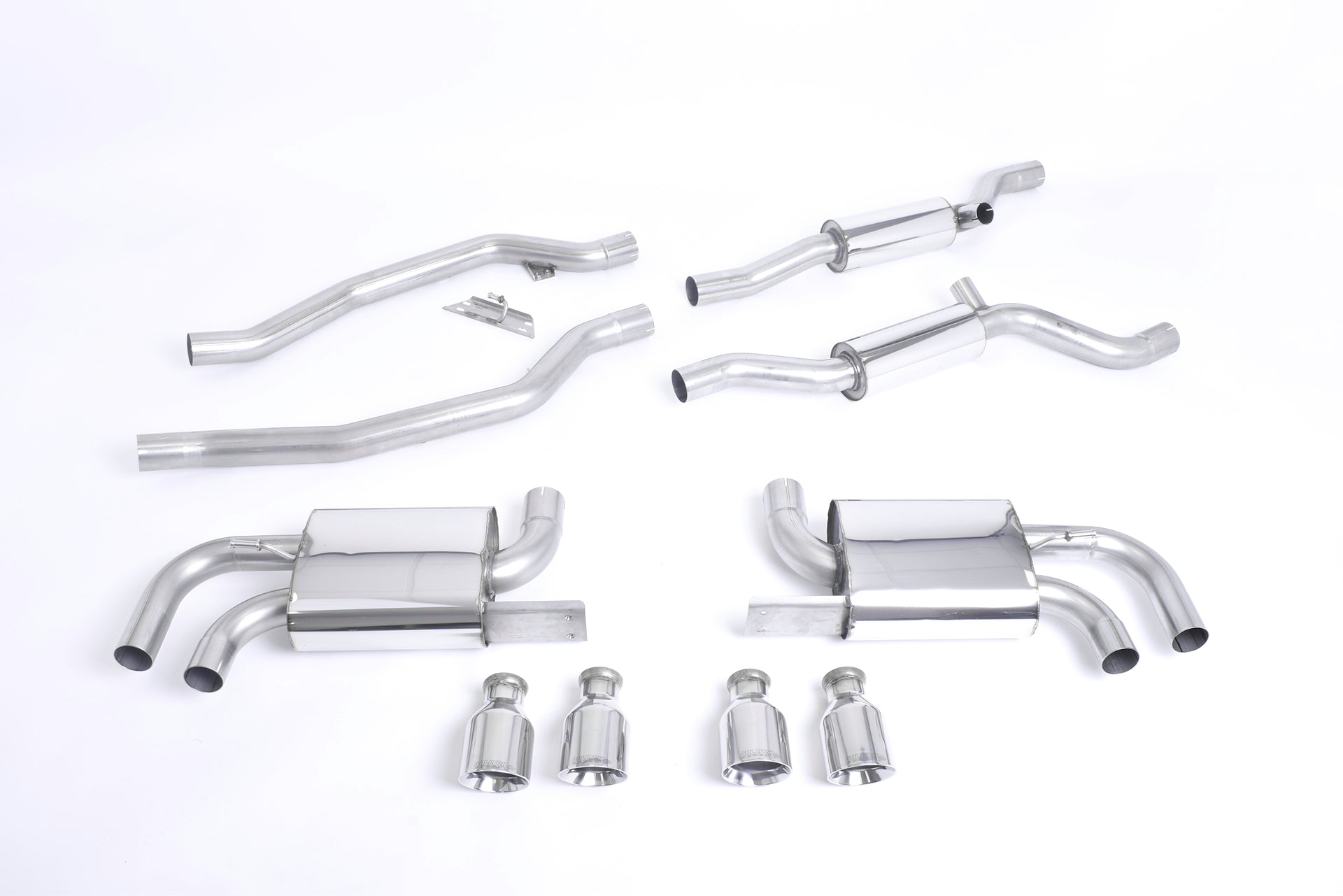 Milltek Cat Back Resonated Exhaust System Cup Style for Porsche Cayenn ...